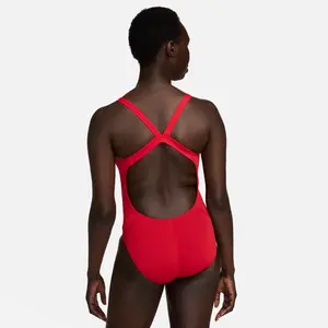 Nike Hydrastrong Essential Fastback One Piece Swimsuit - Red