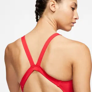 Nike Hydrastrong Essential Fastback One Piece Swimsuit - Red