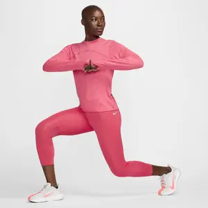 Nike Dri-fit Swift Element Uv Crew-neck Running Top - Pink