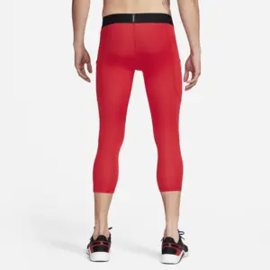 Nike Pro Dri-fit 3/4-length Fitness Tights - Red