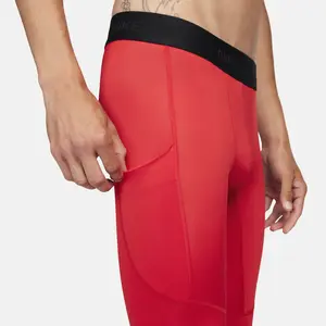Nike Pro Dri-fit 3/4-length Fitness Tights - Red