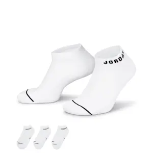 JORDAN Everyday No-show Socks - White
