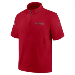 Nike Tampa Bay Buccaneers Sideline Coach NFL 1/2-Zip Hooded Jacket Red