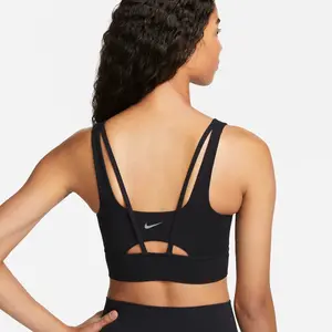 Nike Zenvy Medium-support Padded Longline Sports Bra - Black