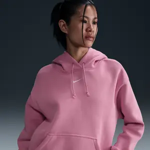 Nike Sportswear Phoenix Fleece Oversized Pullover Hoodie Pink