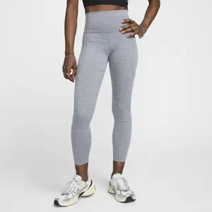Nike One High-waisted 7/8 Leggings With Pockets - Grey