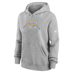 Nike Los Angeles Chargers Club Nfl Pullover Hoodie - Grey