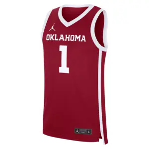 JORDAN Oklahoma Sooners Replica College Basketball Jersey - Red