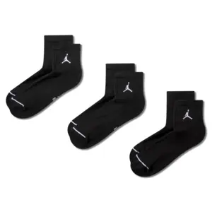 JORDAN Everyday Ankle Socks - Black