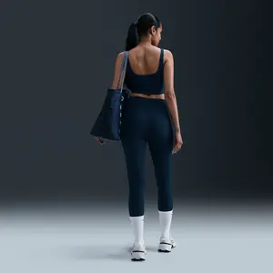 Nike Zenvy Rib High-waisted 7/8 Leggings - Blue