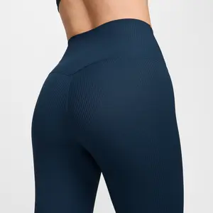 Nike Zenvy Rib High-waisted 7/8 Leggings - Blue