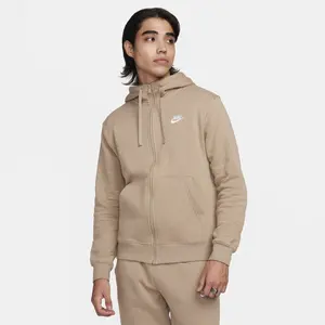 Nike Sportswear Club Fleece Full-zip Hoodie - Brown