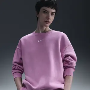 Nike Phoenix Fleece Oversized Crew-neck Sweatshirt - Pink