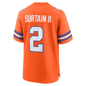 Nike Patrick Surtain Ii Denver Broncos Nfl Game Football Jersey - Orange