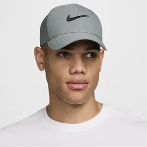 Nike Dri-fit Club Structured Swoosh Cap - Grey
