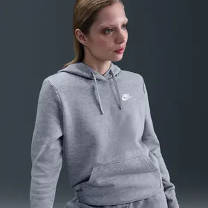 Nike Club Fleece Pullover Hoodie - Grey