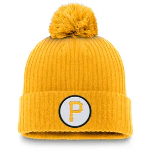 Nike Pittsburgh Pirates Cooperstown Peak Mlb Cuffed Pom Beanie - Yellow