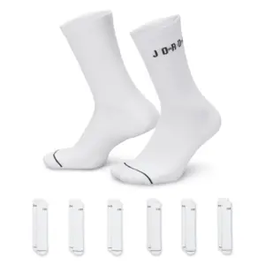 JORDAN Everyday Crew Socks - White