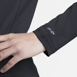 Nike Dri-fit Uv Long Sleeve Swim Top - Black