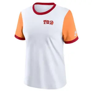 Nike Tampa Bay Buccaneers Rewind Nfl Ringer T-shirt - White