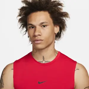 Nike Pro Dri-fit Slim Sleeveless Top - Red