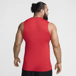 Nike Pro Dri-fit Slim Sleeveless Top - Red