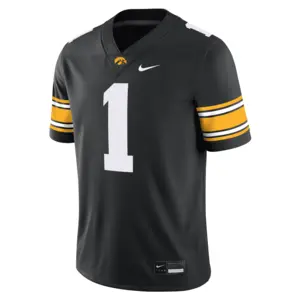 Nike Iowa Hawkeyes Dri-fit College Game Jersey - Black