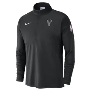 Nike Milwaukee Bucks Nba 1/2-zip Long-sleeve Top