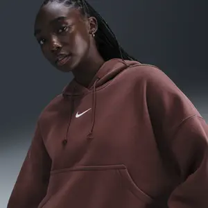 Nike Sportswear Phoenix Fleece Over-Oversized Pullover Hoodie Brown