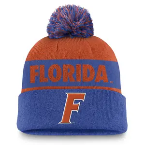 JORDAN Florida Gators Primetime Peak College Cuffed Pom Beanie - Blue