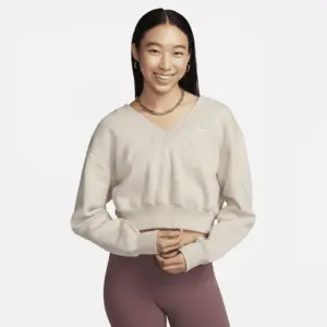Nike Sportswear Phoenix Fleece Cropped V-neck Top