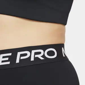 Nike Pro Mid-rise Crop Mesh-panel Leggings