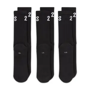 JORDAN Essentials Crew Socks 3 Pairs - Black