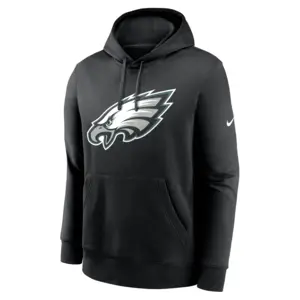 Nike Philadelphia Eagles Club Logo Nfl Pullover Hoodie - Black