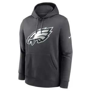 Nike Philadelphia Eagles Club Logo Nfl Pullover Hoodie - Grey