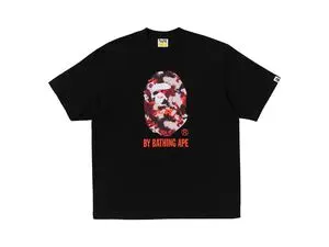 A BATHING APE Map Camo Bathing Ape Relaxed Fit Tee Shirt - Black
