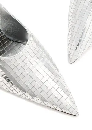 Alaïa Metallic Leather Slingback Pumps