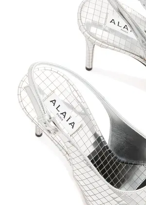 Alaïa Metallic Leather Slingback Pumps
