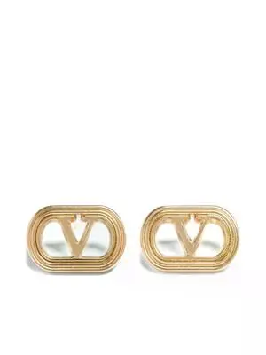 Valentino Garavani Ovalette Polish-finish Earrings - Gold