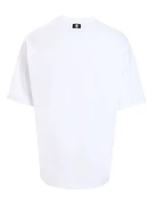 Roberto Cavalli Logo Appliqué Cotton T-shirt