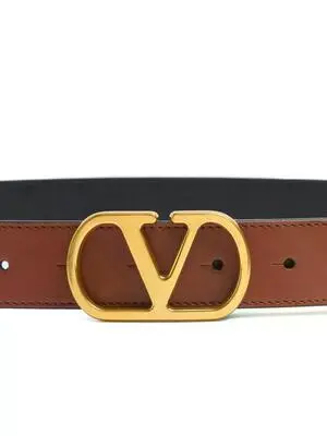 Valentino Garavani Logo-plaque Belt - Brown