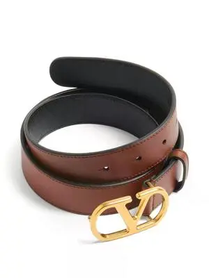 Valentino Garavani Logo-plaque Belt - Brown