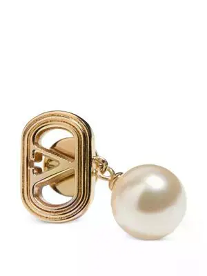Valentino Garavani Ovalette Pearl-pendant Earrings - Gold