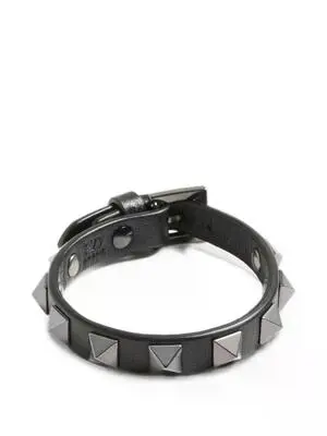 Valentino Garavani Rockstud Leather Bracelet - Black