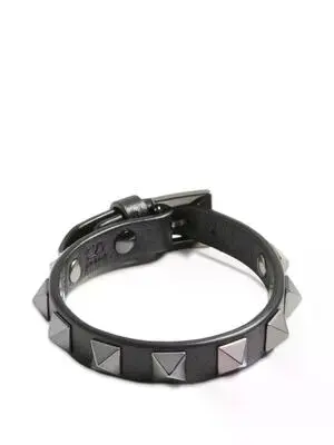 Valentino Garavani Rockstud Leather Bracelet - Black