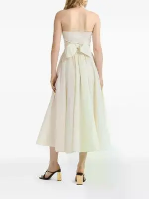 PATOU Halterneck Faille Maxi Dress - Neutrals