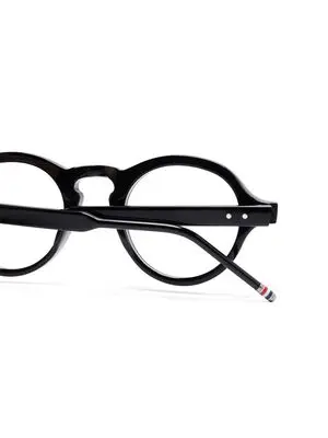 Thom Browne Round-frame Glasses - Black