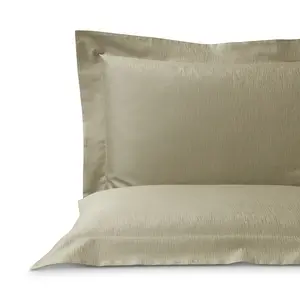 Frette Rays Sham, King - Tranquil Green/beige