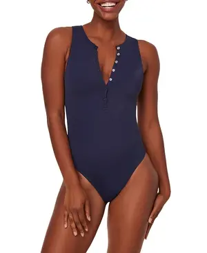 ANDIE Malibu Snap Front One-piece Swimsuit - Navy