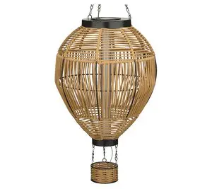REGAL ART & GIFT Wicker Solar Hot Air Balloon L Antern Xlg - One-color